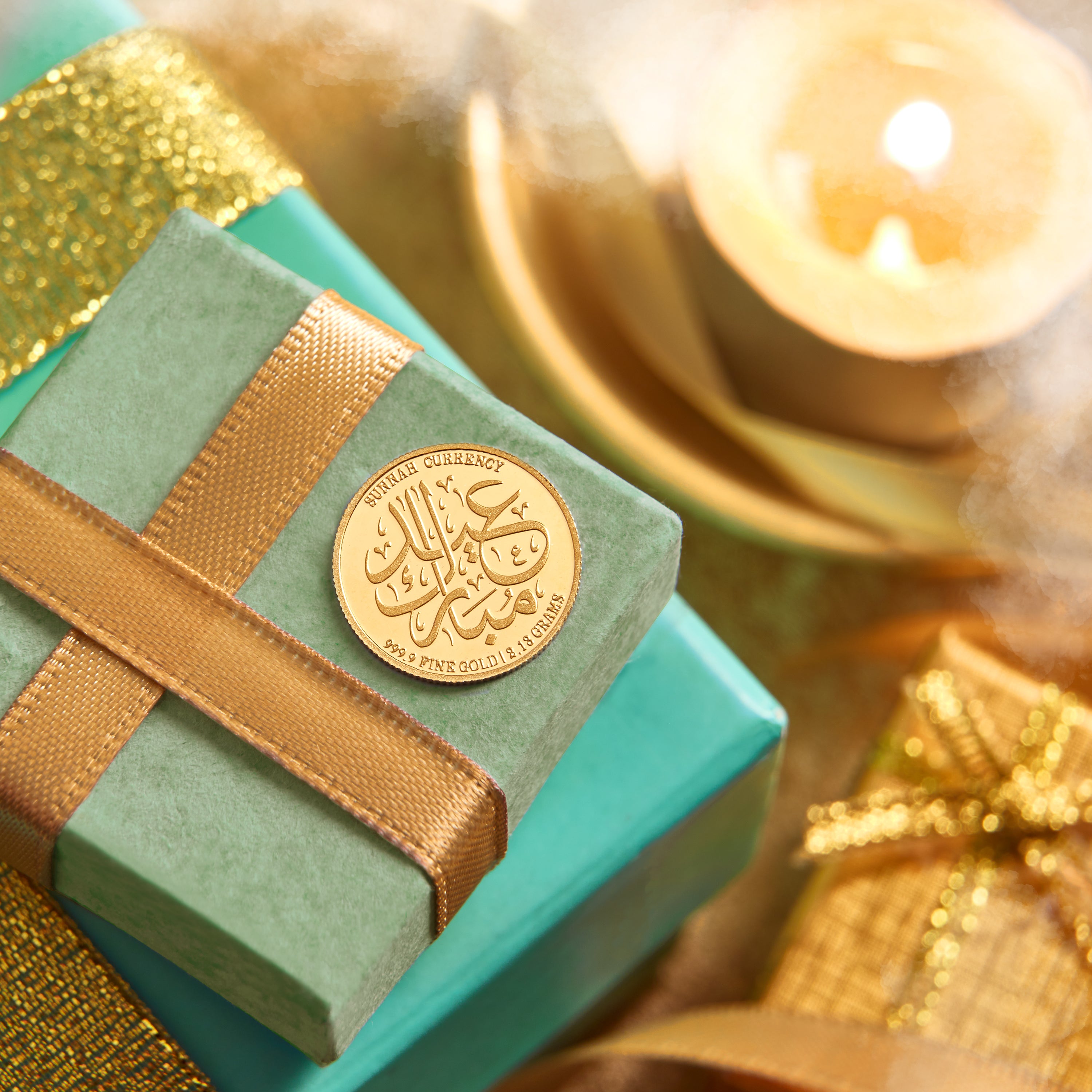 Eid Coin - Eid al-Fitr - Eid Al-Adha - Pure Gold 1/2 Dinar Gift Coin ...